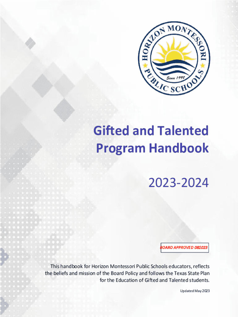 Fillable Online 2023-2024 HMPS Gifted and Talented Program Handbook ...