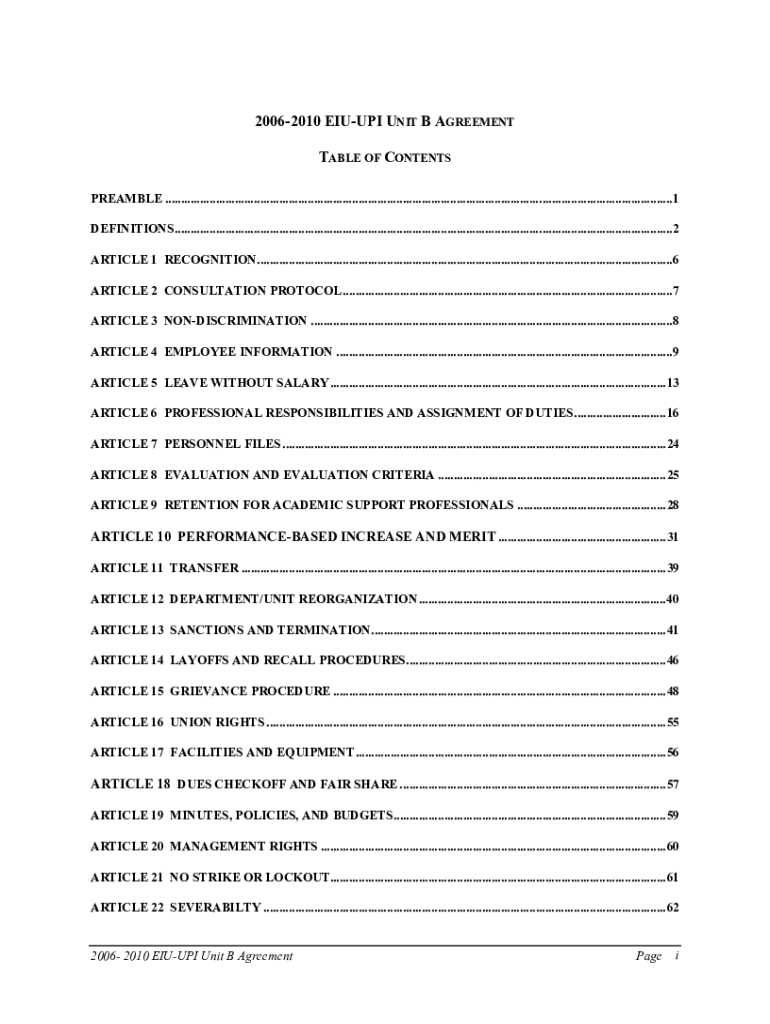 Fillable Online 1 PREAMBLE AGREEMENT Fax Email Print - pdfFiller