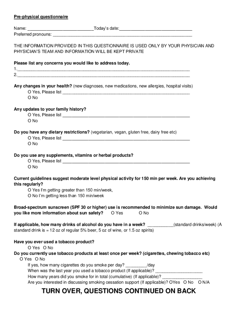 Fillable Online Participation Activity Readiness Questionnaire (PARQ ...