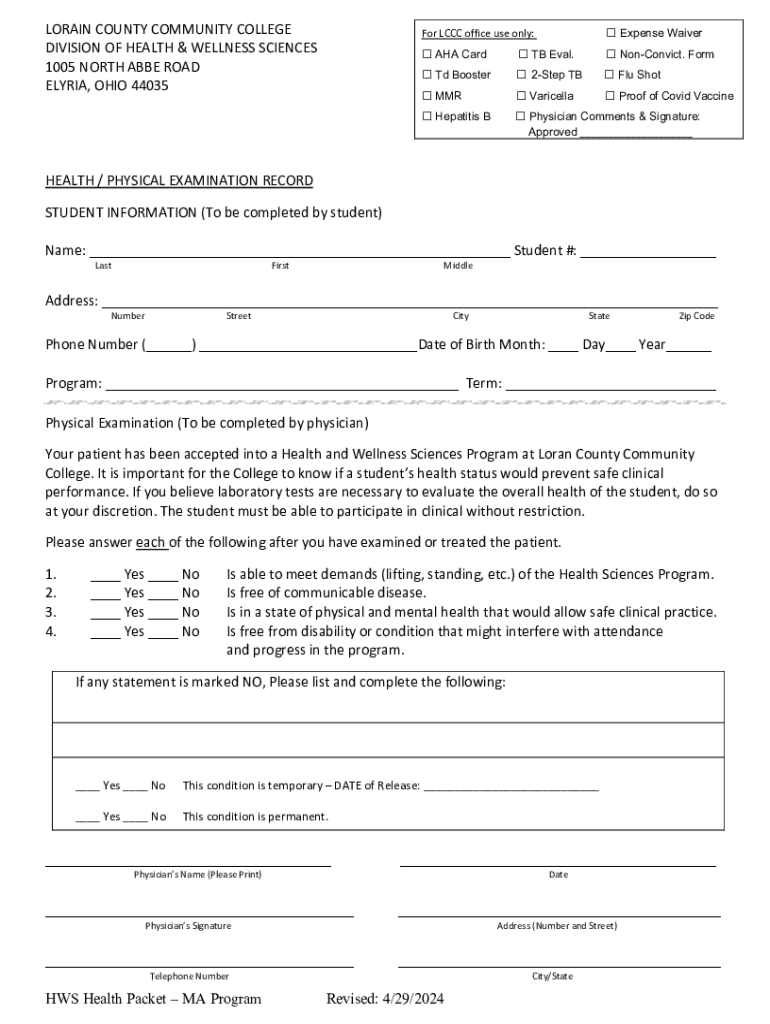 Fillable Online Health and Wellness Program Forms Fax Email Print ...