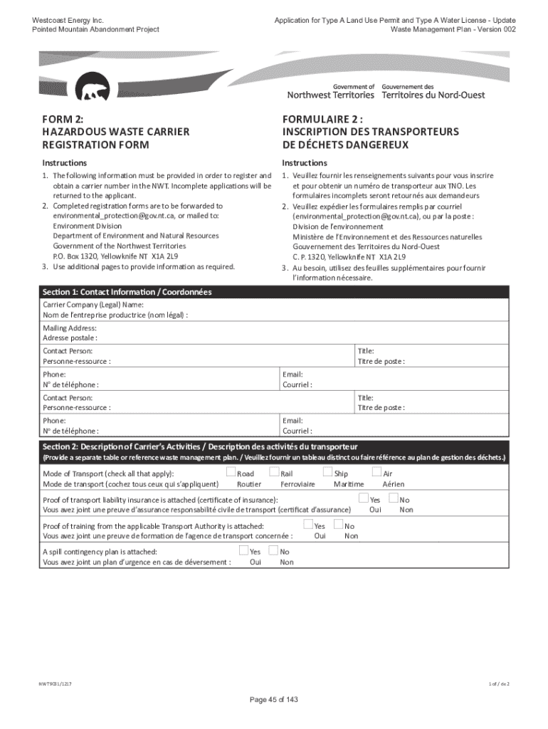Fillable Online State Permit - Washington State Department of Ecology ...
