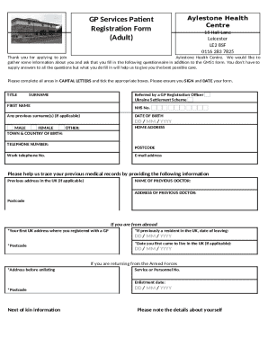 GP ServicesPatient Registration (Child) DD / MM / YYYY ... Doc Template ...