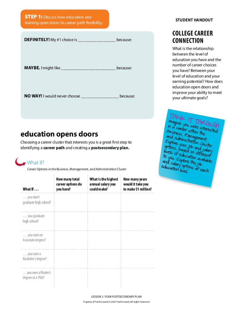 Fillable Online Career Exploration & Planning What do You Enjoy? Job ...