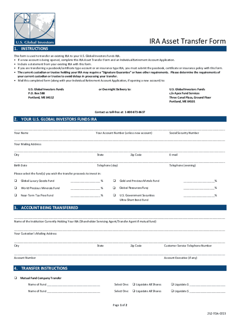 Fillable Online How Direct IRA Transfers Work Fax Email Print - pdfFiller