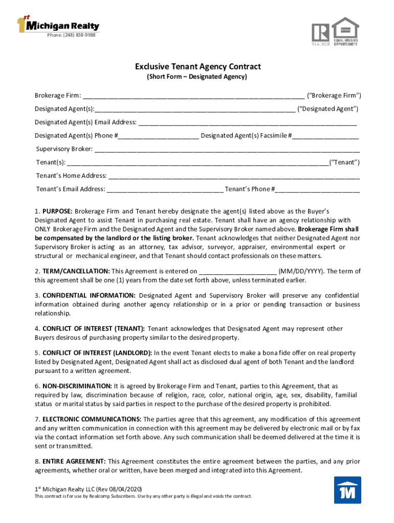 Fillable Online wb-38 commercial buyer agency/tenant representation ...