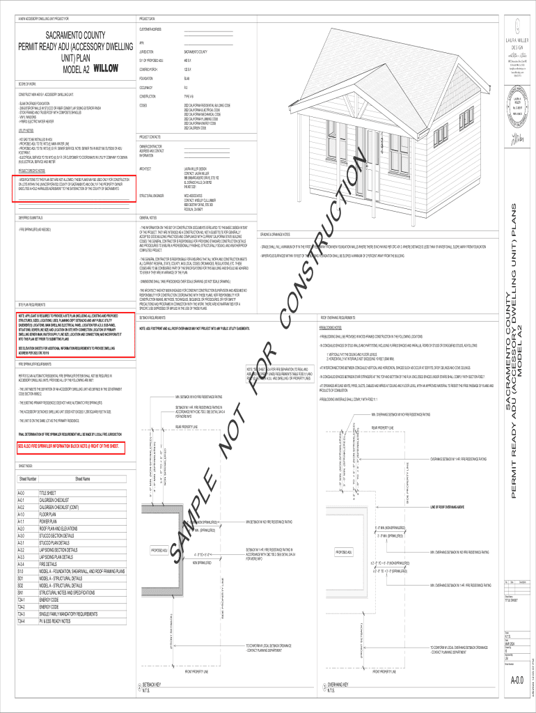 Fillable Online WILLOW - Building Permits and Inspection - Sacramento ...