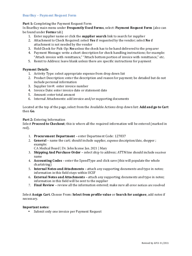 Fillable Online Payment Request Form Outline Fax Email Print - pdfFiller