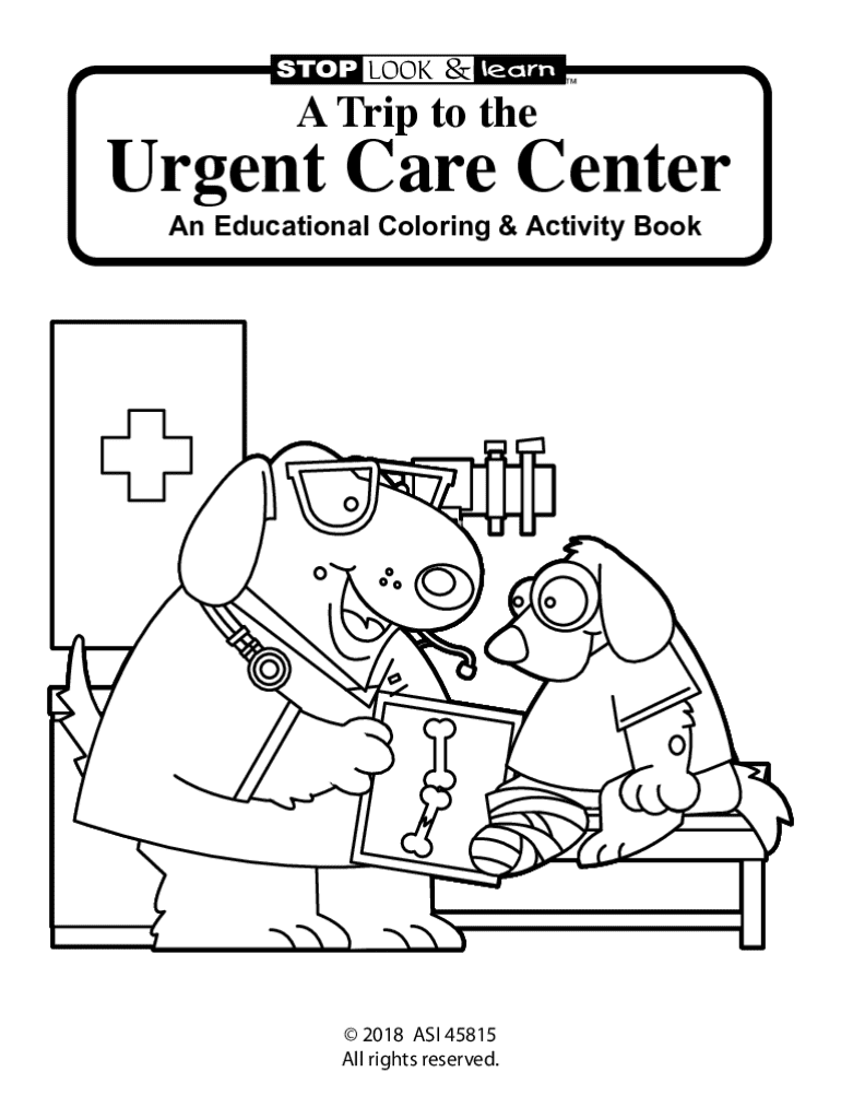 Fillable Online A Trip to the Urgent Care Center - Coloring Book Fax ...