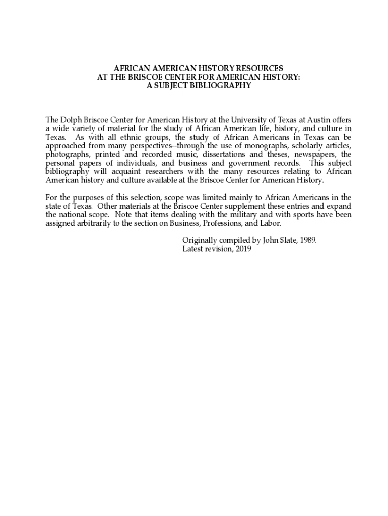 Fillable Online Dolph Briscoe Center for American HistoryThe University ...