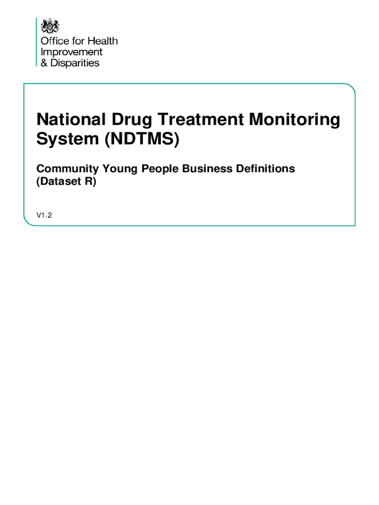 Fillable Online NDTMS Community Young People Business Definitions CDS-R ...
