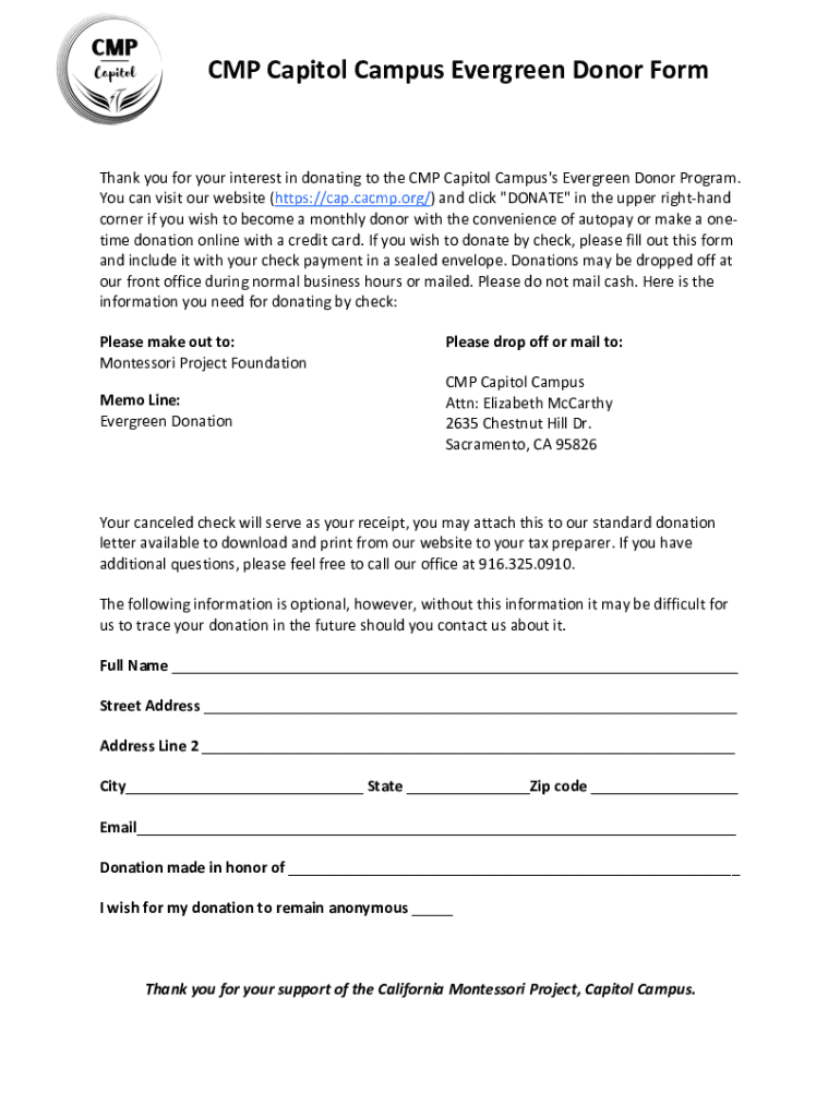 Fillable Online CMP Policies and Forms - Capitol Campus Fax Email Print ...