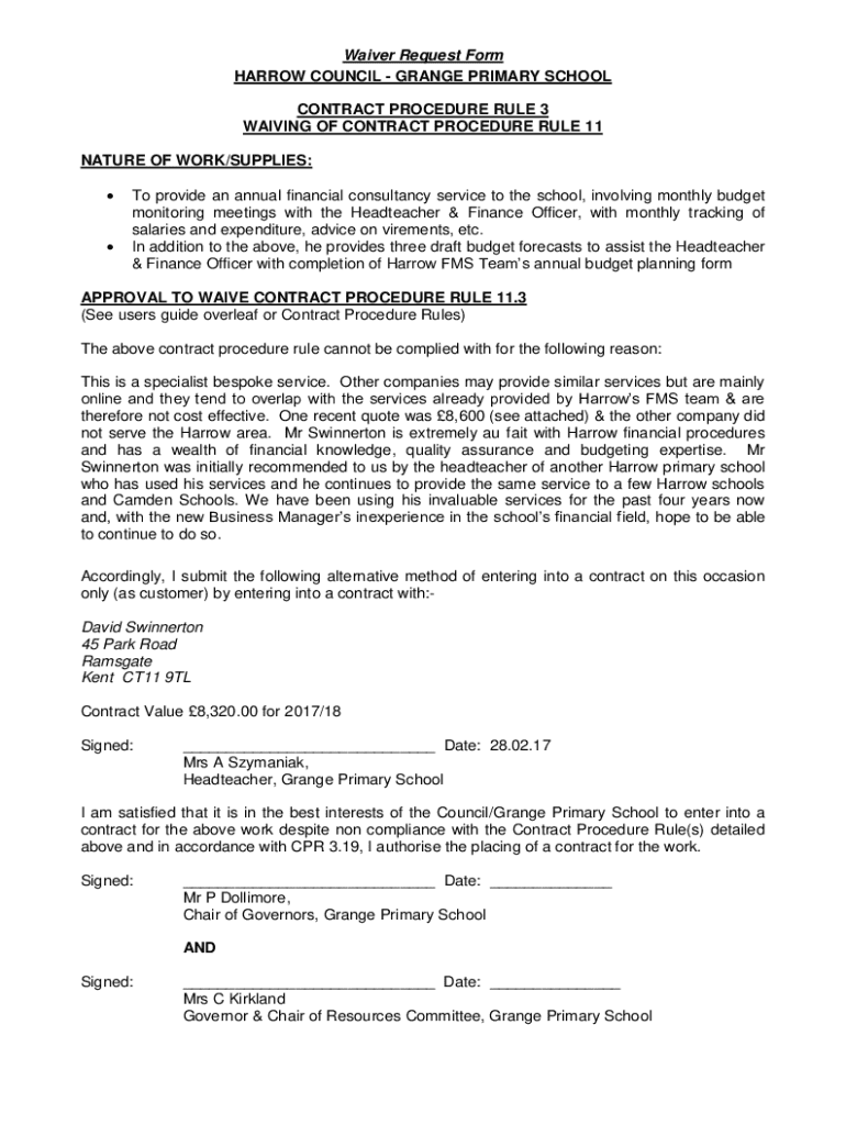 Fillable Online Waiver-form-David-Swinnerton.pdf - Grange Primary ...
