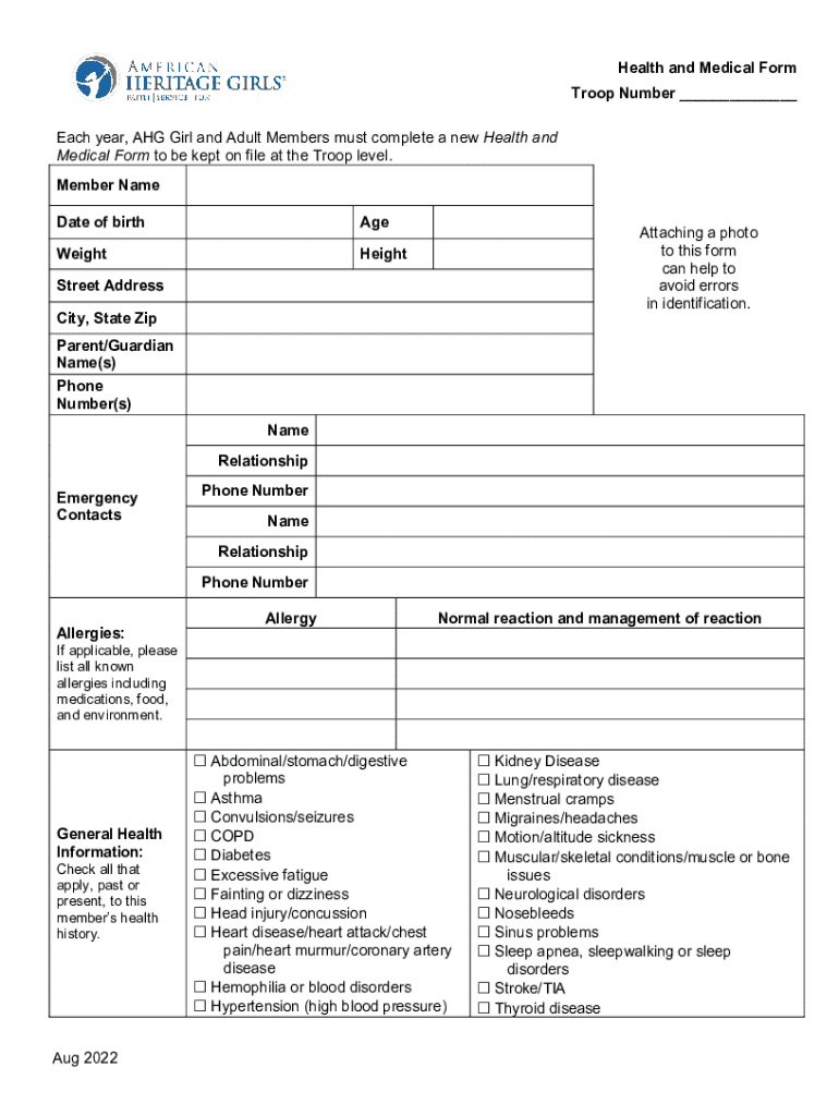 Fillable Online AHG Health & Medical FormsPDFHeadache Fax Email Print ...
