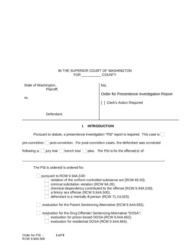 The History of the Pre-sentence Investigation Report Doc Template ...