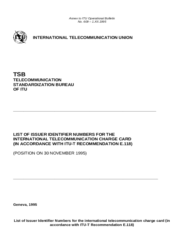 List of issuer identifier numbers (In accordance with ... Doc Template ...