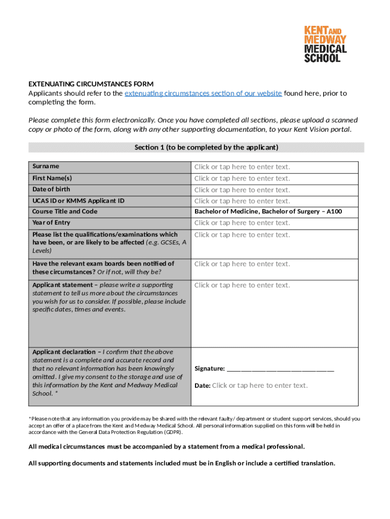 Extenuating circumstances : r/6th Doc Template | pdfFiller