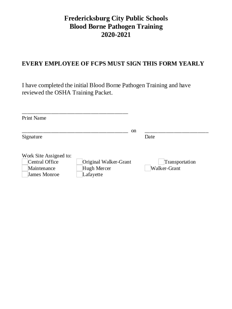 Blood-borne Pathogens Training Including Universal ... Doc Template ...