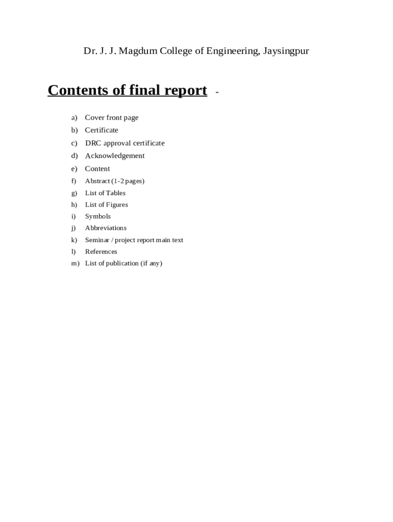 at of Cover and Front Page A SEMINAR / PROJECT ... Doc Template | pdfFiller