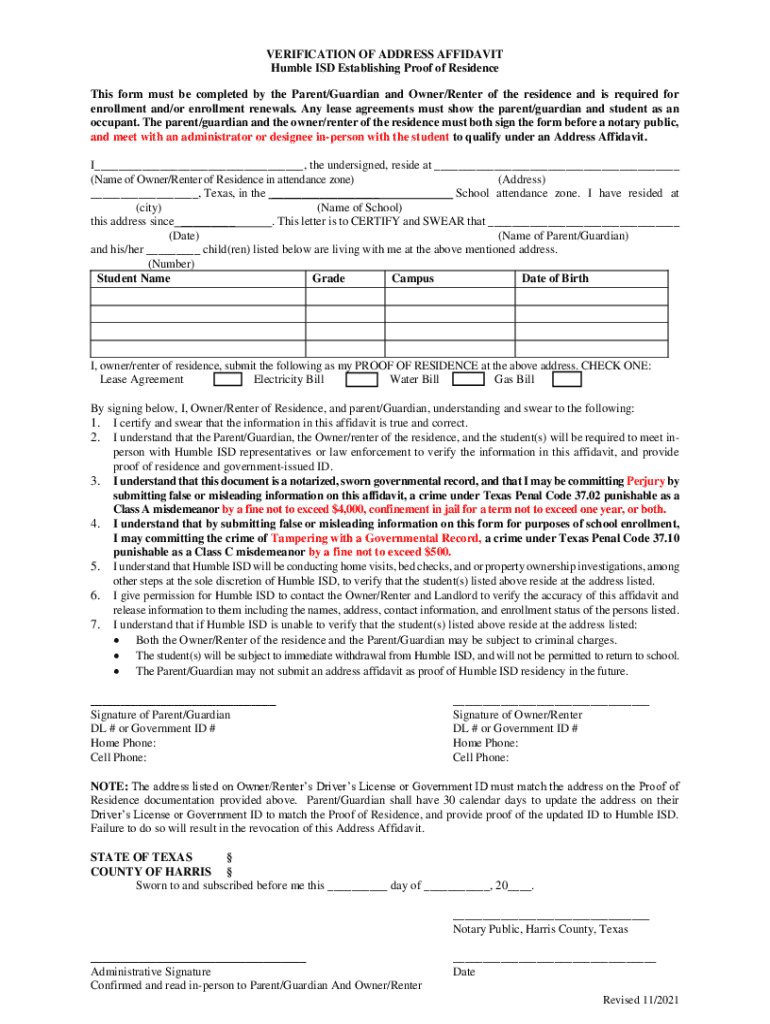 Fillable Online Address Affidavit PDF 2017-2024 Form - Fill Out and ...