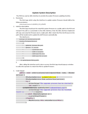 Update System Description Doc Template | pdfFiller
