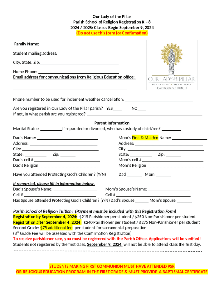 Family of Faith (Ages 3-13 and Parents) Doc Template | pdfFiller