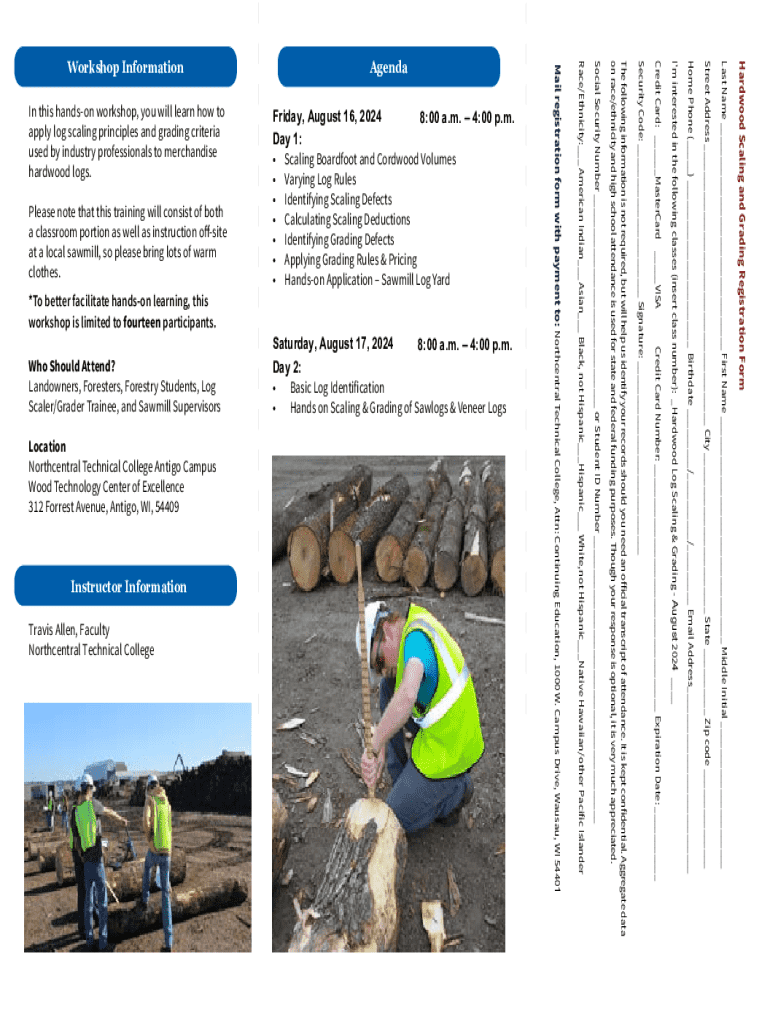 Fillable Online Hardwood Log Grading and Scaling Workshop. Forest ...