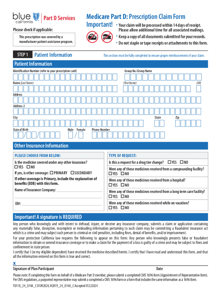 Fillable Online Capital Rx Prescription Claim Form Fax Email Print ...
