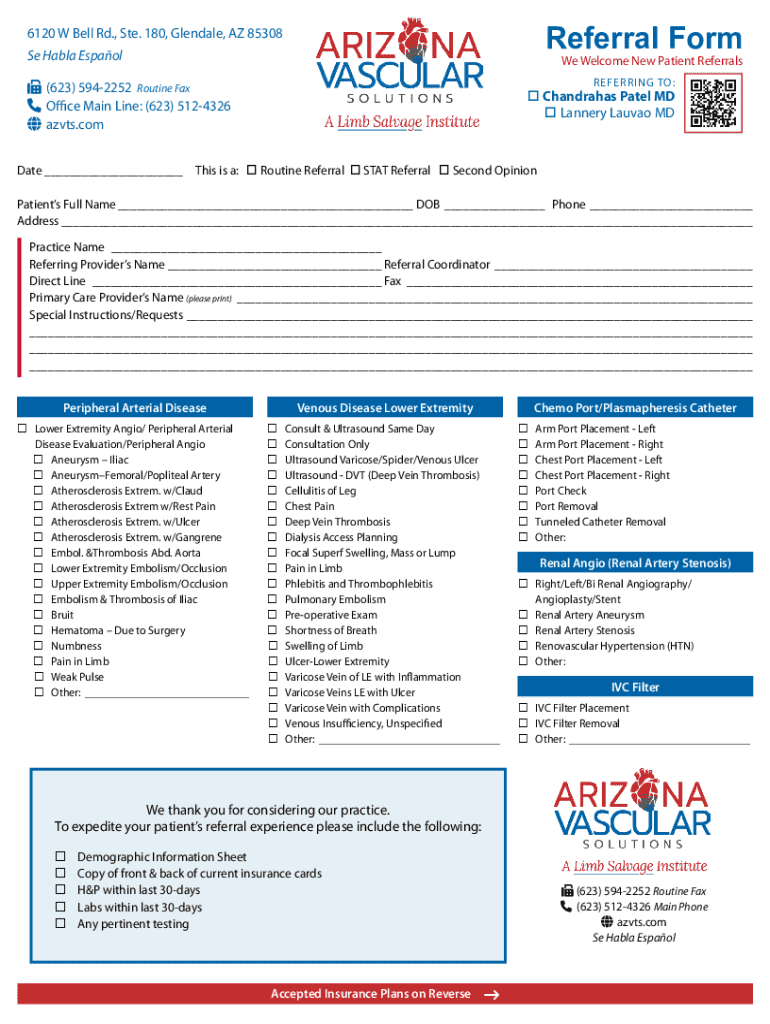 Fillable Online Banner Health Center plus in Glendale101 & 75th Ave Fax ...