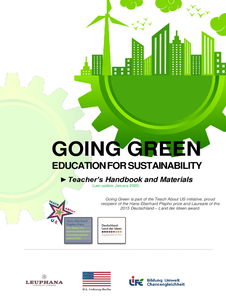 Fillable Online Going GreenEducation for Sustainability is a German-American blended learning ...