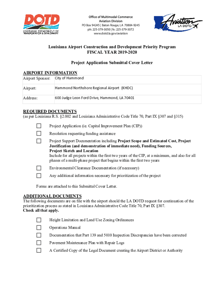 Fillable Online FY 22-23 Program Guidance Letter - La DOTD - Louisiana.gov Fax Email Print ...