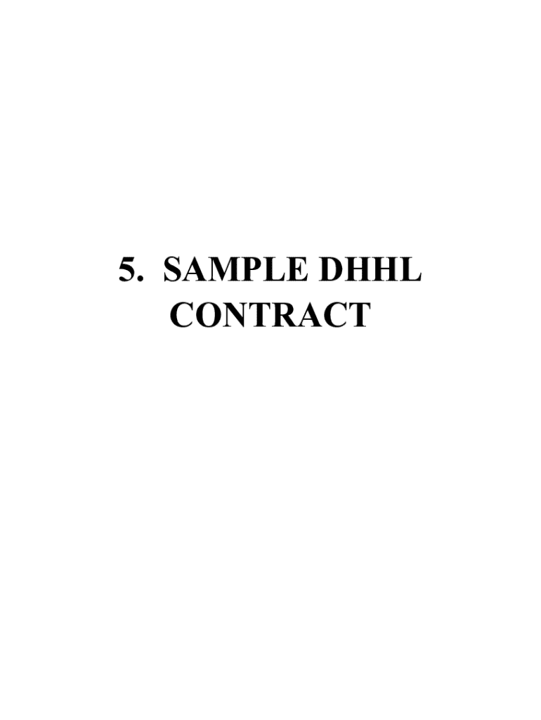 Fillable Online 04 Sample DHHL Contract Forms - Hawaii.gov Fax Email ...