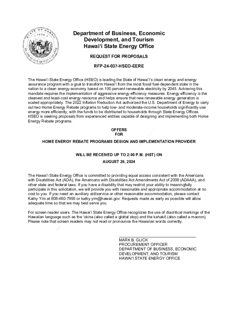 Fillable Online Hawaii State Energy Office Unveils New Logo and Website ...