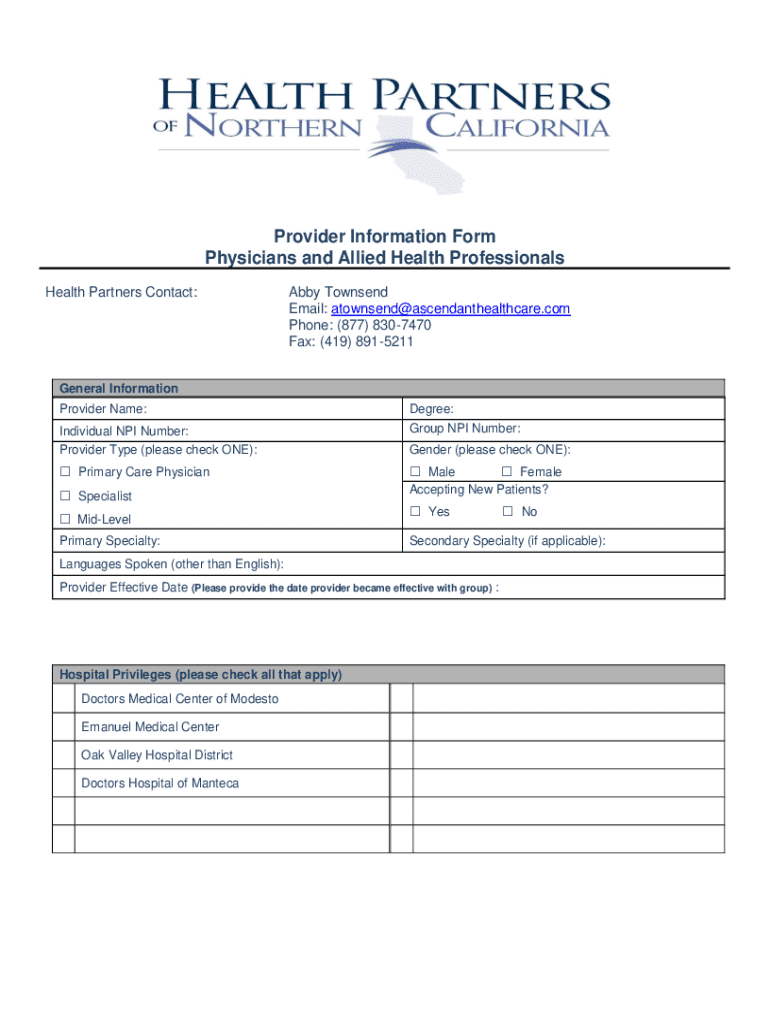 Fillable Online Physicians and Allied Health Professionals Fax Email ...