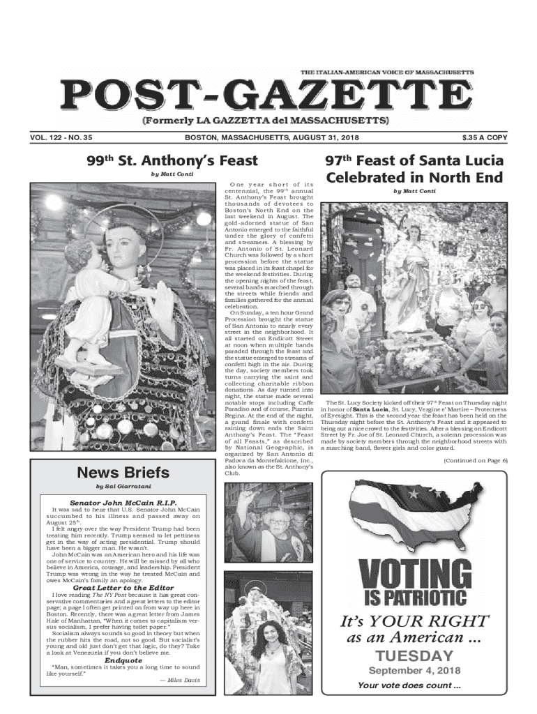 Fillable Online Photos: Scenes From Boston\'s 100th Annual St. Anthony\'s ... Fax Email Print ...