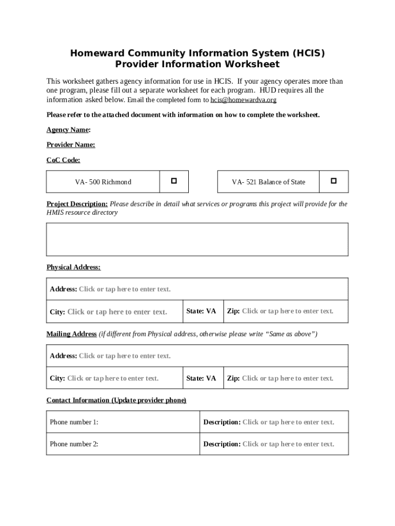 Homeward Community Ination System (HCIS) Application ... Doc Template ...