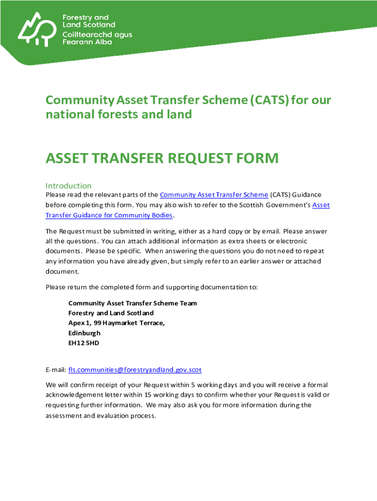 Fillable Online Community Asset Transfer Scheme - Asset Transfer ...