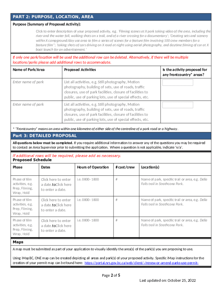 Guidelines for Filming in Business Improvement Areas Doc Template ...
