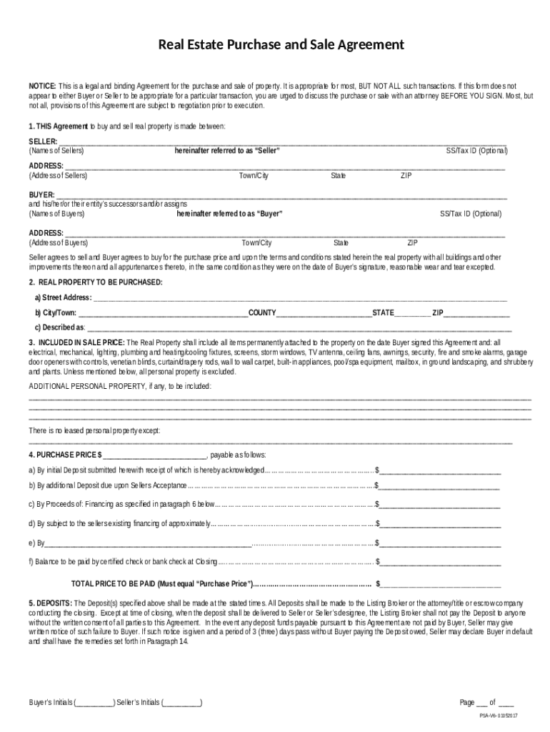 What Is a Purchase and Sale Agreement? Doc Template | pdfFiller