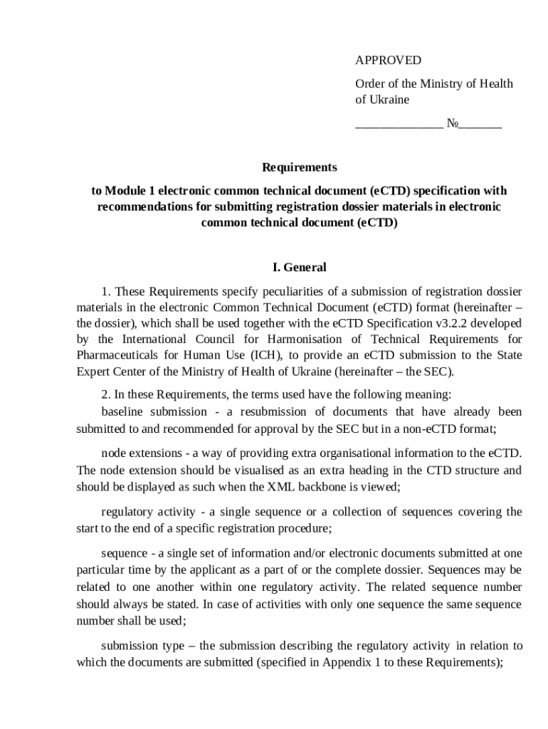 The Ukrainian eCTD in a Nutshell Doc Template | pdfFiller