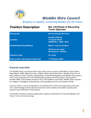 Fillable Online 2024 Bin Lift Waste & Recycling Operator Position ...