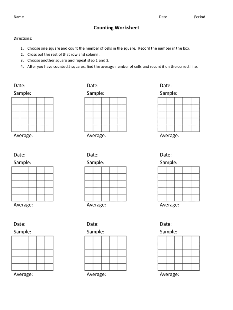 Fillable Online Counting Worksheet: a Fun and Engaging Activity for Kids 2023 Fax Email Print ...