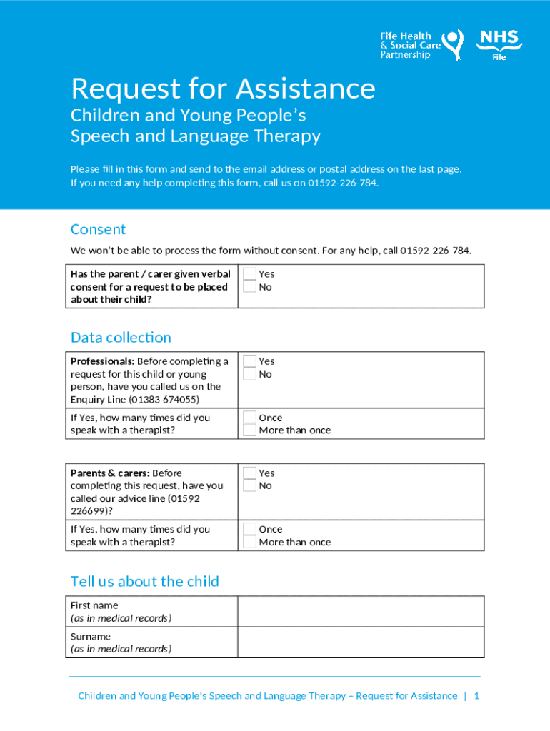 Children and young people's speech and language therapy Doc Template ...