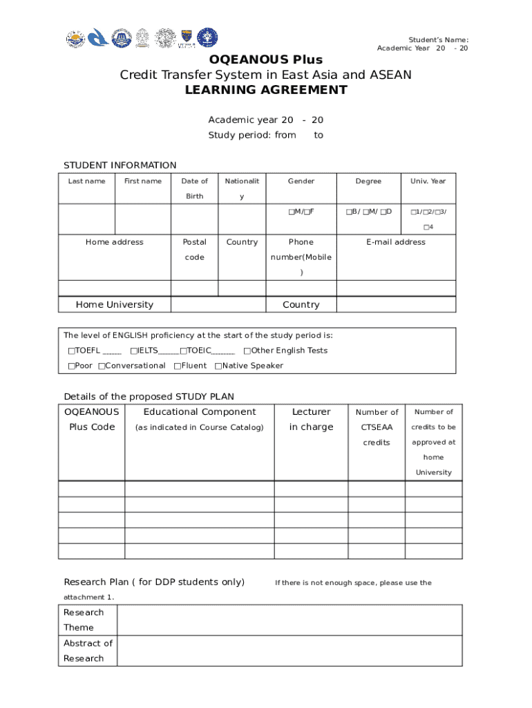 CTSEAA (Credit Transfer System in East Asia and ASEAN) ... Doc Template ...