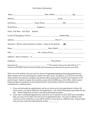 Name Date of Birth //Age Doc Template | pdfFiller