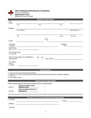NURSE AIDE RECERTIFICATION APPLICATION Doc Template | pdfFiller