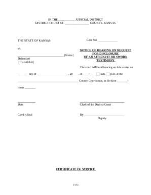REQUEST FOR DISCLOSURE OF AN AFFIDAVIT OR ... Doc Template | pdfFiller