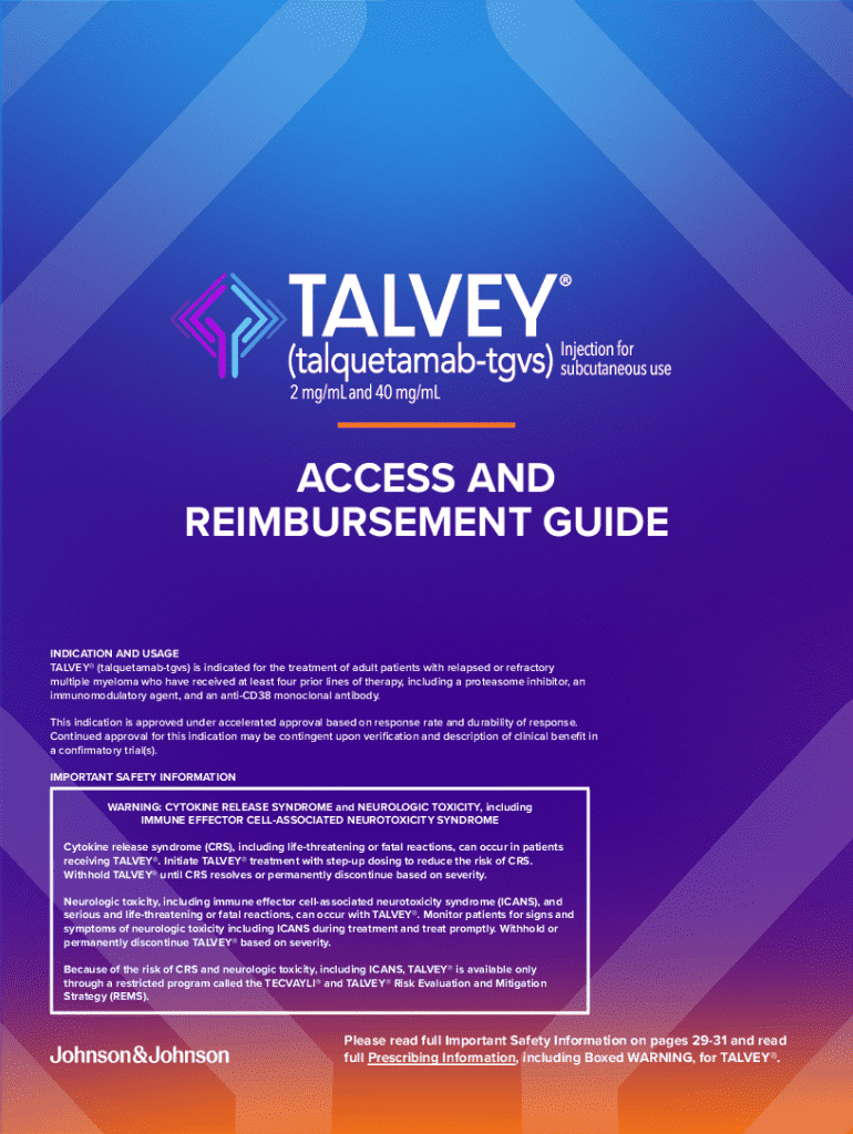 Fillable Online Talquetamab-tgvs Injection, for Subcutaneous Use ...