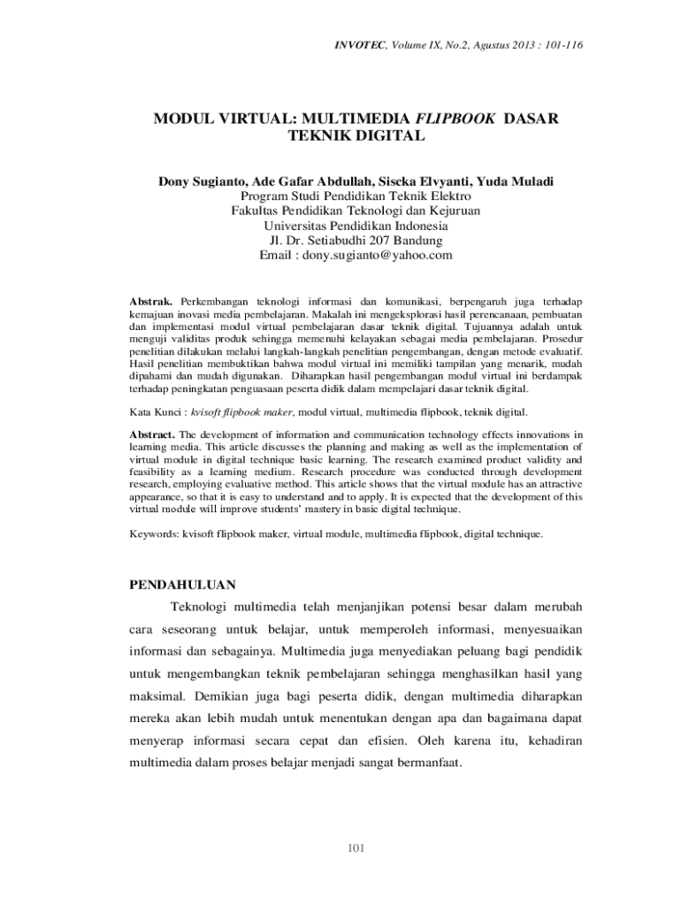 Fillable Online Modul Virtual: Multimedia Flipbook Dasar Teknik Digital Fax Email Print - pdfFiller