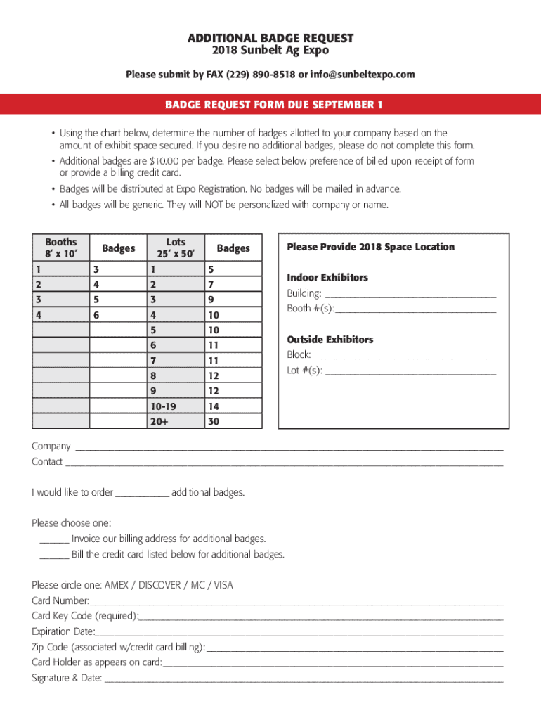 Fillable Online Name Badge Request Form Due September 1 Fax Email Print ...