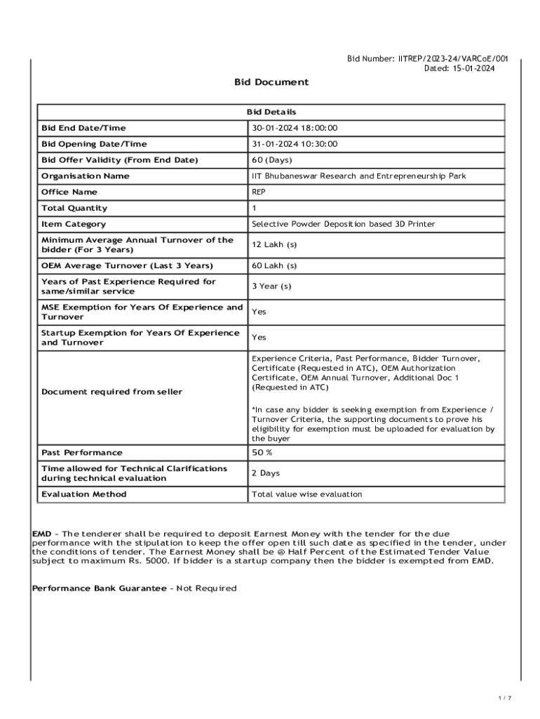 Fillable Online IIT Bhubaneswar Research and Entrepreneurship Park Fax Email Print - pdfFiller